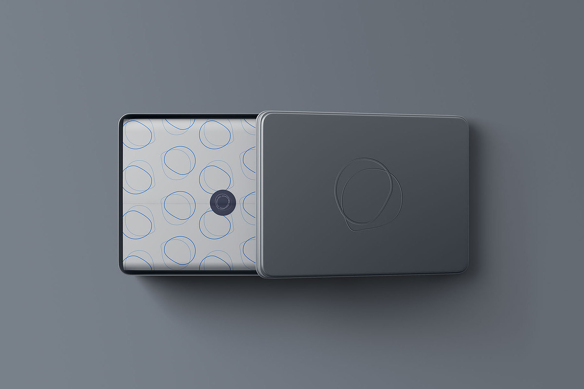 Metal Tin Box Mockup, a Packaging Mockup by Graphic Pear