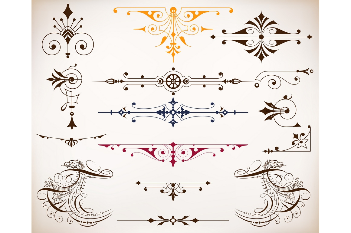 Design elements, a Decorative Illustration by OneVectorStock