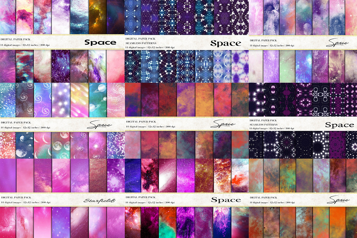 Space Galaxy Bundle, a Texture Graphic by BonaDesigns | Creative Market
