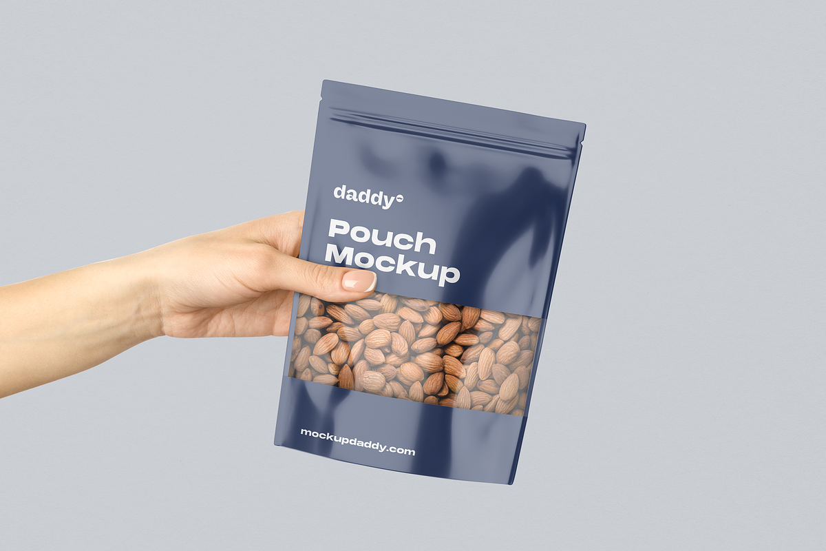 Pouch/Bag with Clear Window Mockup, a Packaging Mockup by Mockupdaddy