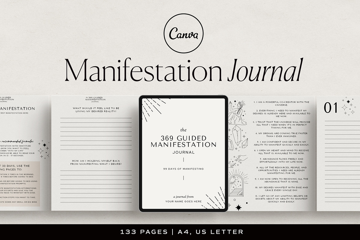 Guided Manifestation Journal Template