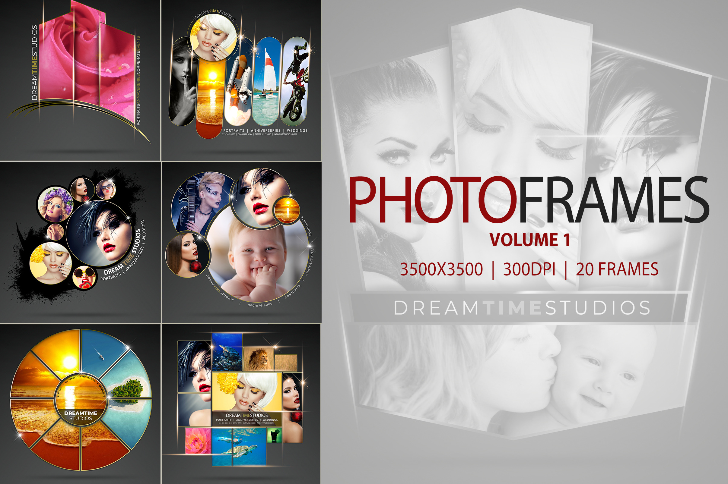 Photo Frames Vol 1, a Product Mockup by potterDesigns