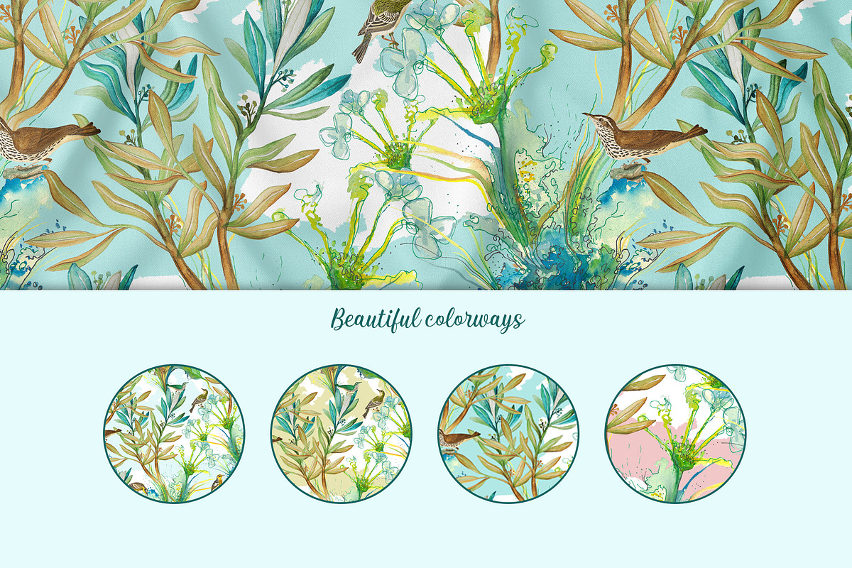 Leaf Drizzle Pattern & Motifs