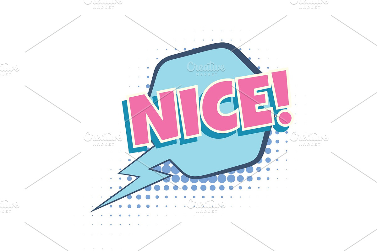 nice comic word, a Texture Graphic by studiostoks | Creative Market