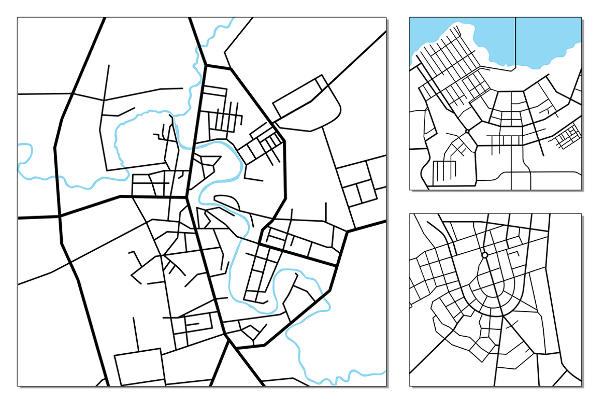 15 street maps textures, a Texture Graphic by Lina_Lisichka