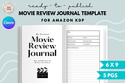 Movie Review Journal Template KDP, a Magazine Template by Self ...