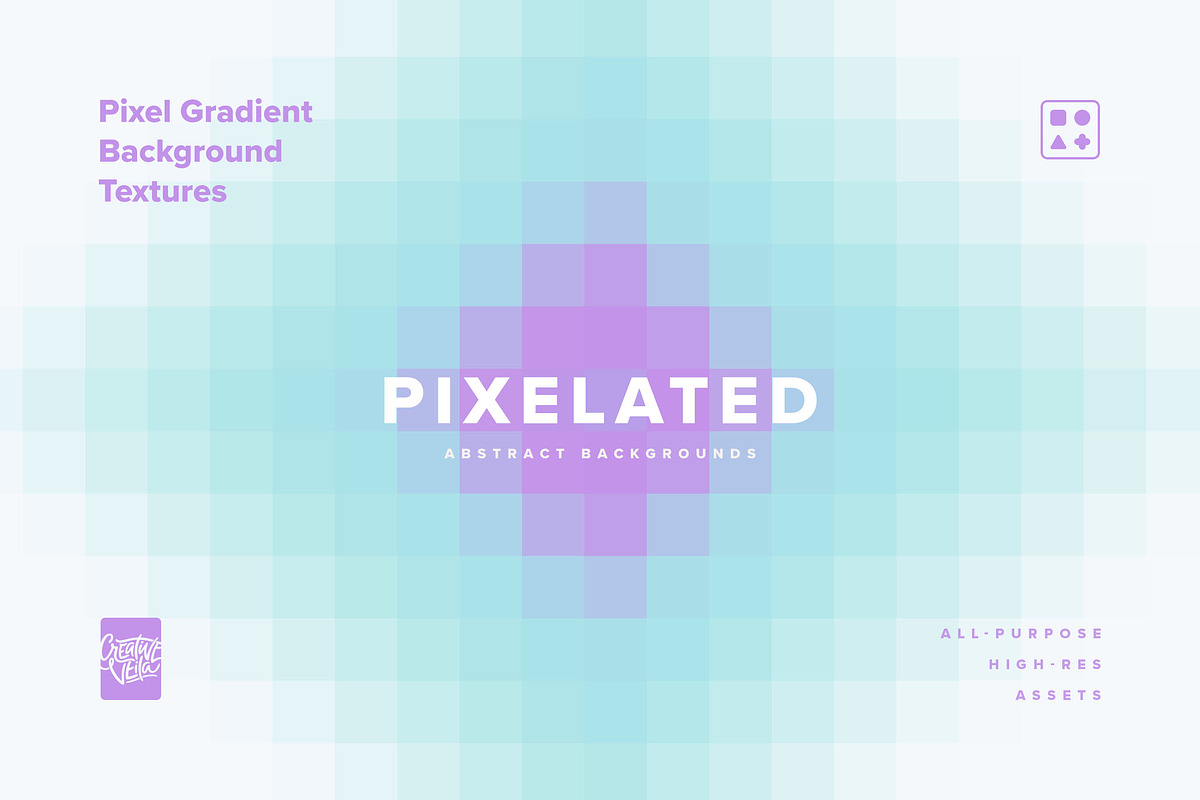 Pixel Gradient Background Textures, a Background Graphic by Creative Veila