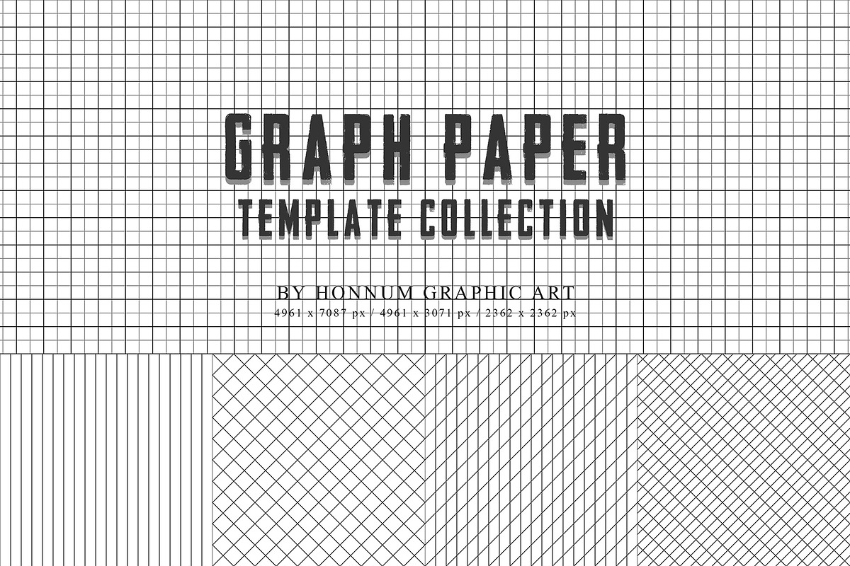 Graph Paper Template Collection, a Graphic by Honnum Graphic Art