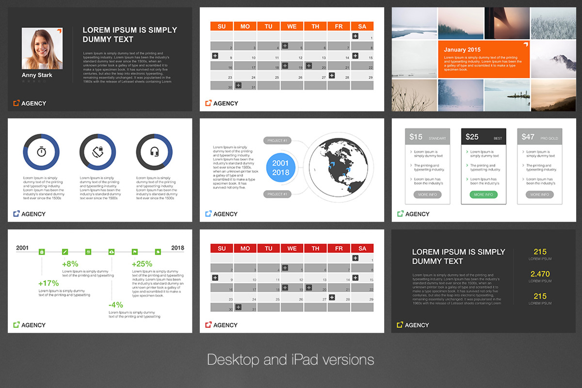 Agency PowerPoint Template, a Presentation Template by HiSlide.io