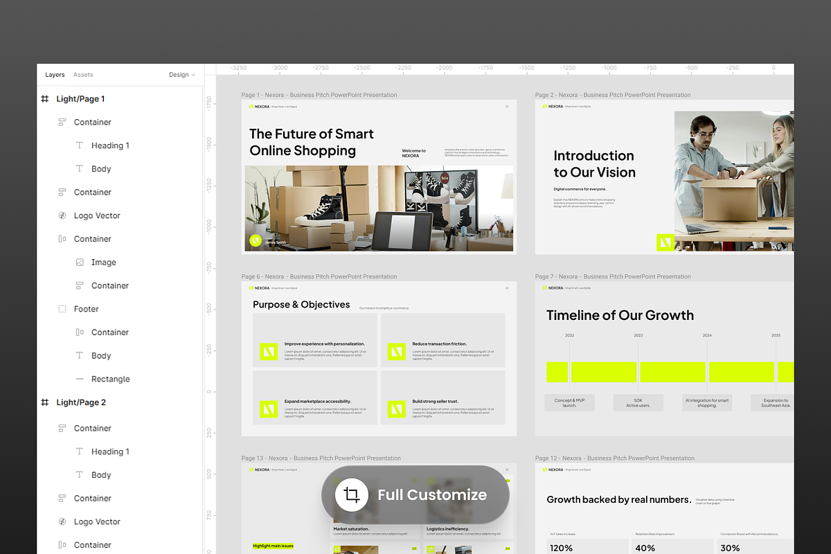 Nexora - Business Pitch PowerPoint, a Presentation Template by SLAB! Design