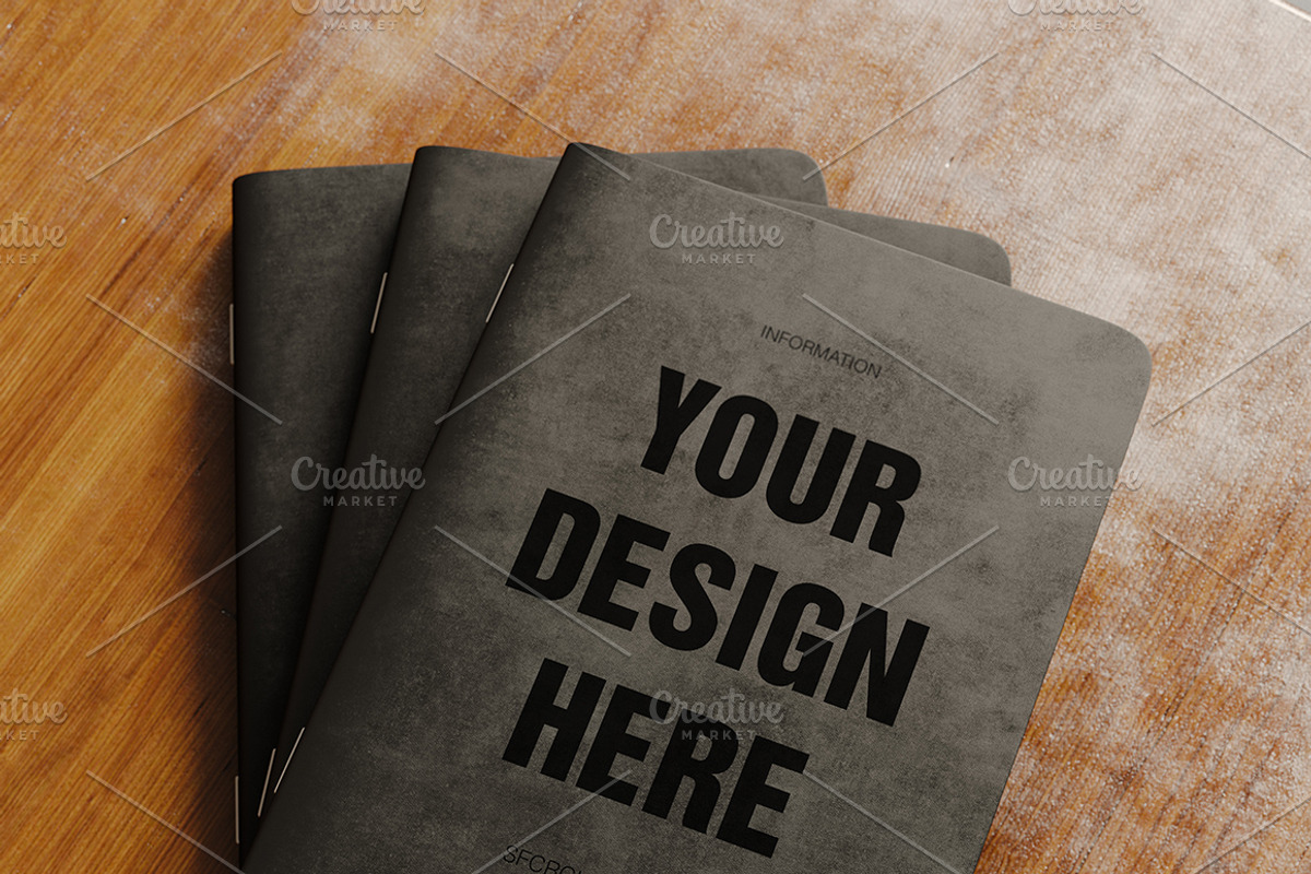 Blank notebook mockup 03, a Print Template by SFCRCH MOCKUPS