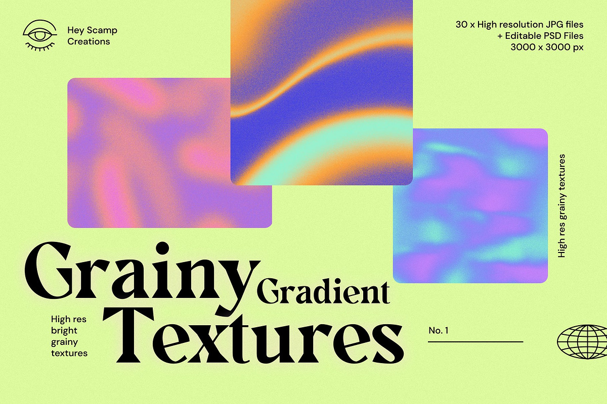 Grainy Gradient Colourful Textures, a Texture Graphic by Hey_Scamp