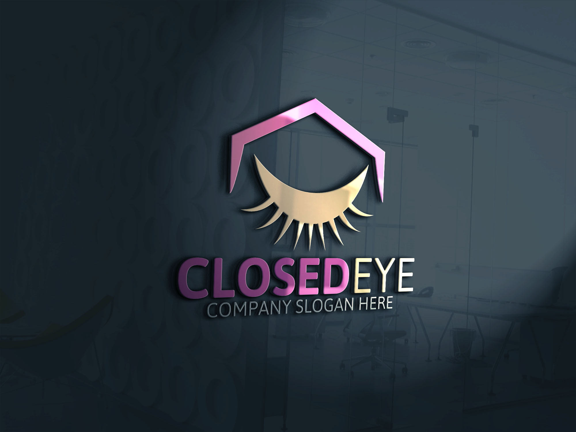 Closed Eye Logo, a Branding & Logo Template by Josuf Media