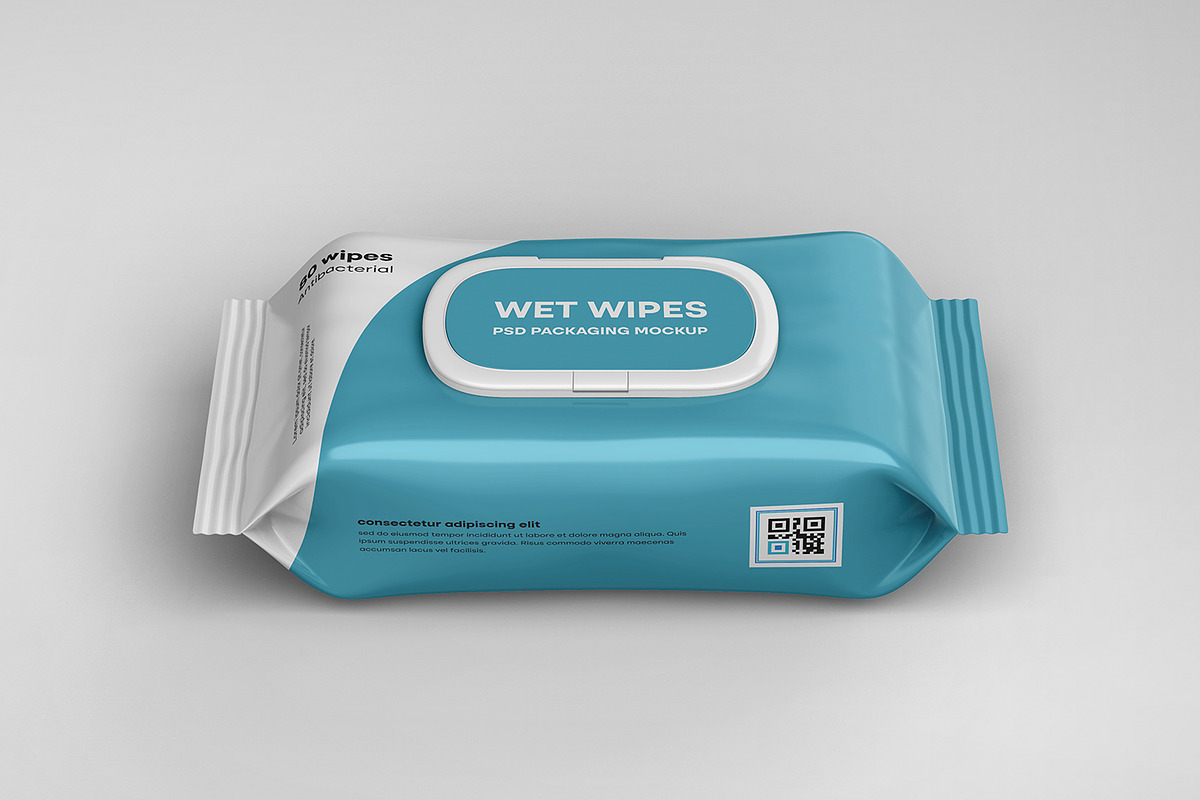 Wet Wipes Packaging Box Mockup, a Packaging Mockup by Ram Studio LLC