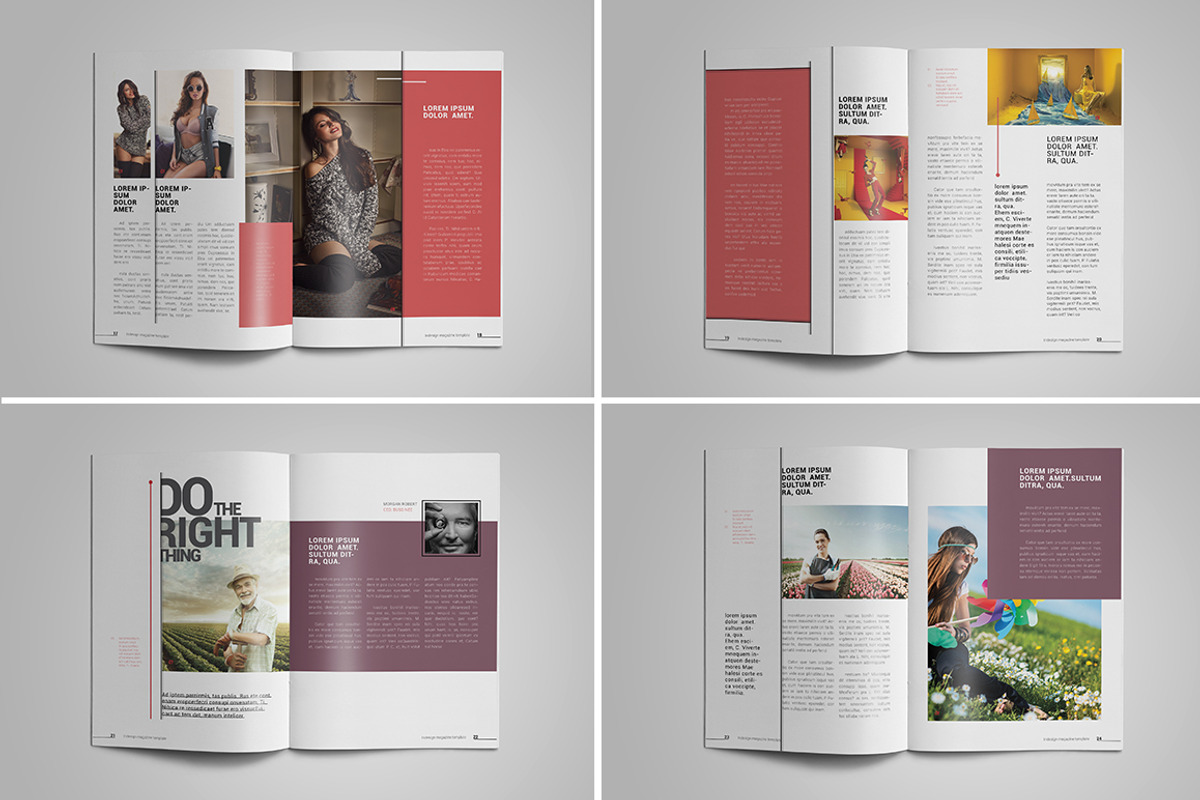 Indesign Magazine Template #5, a Magazine Template by spidergraph