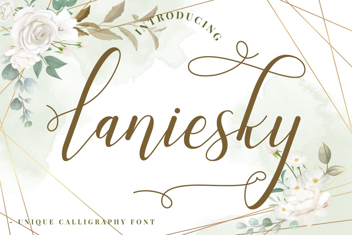 Laniesky - Calligraphy Font, a Script Font by PutraCetol Studio