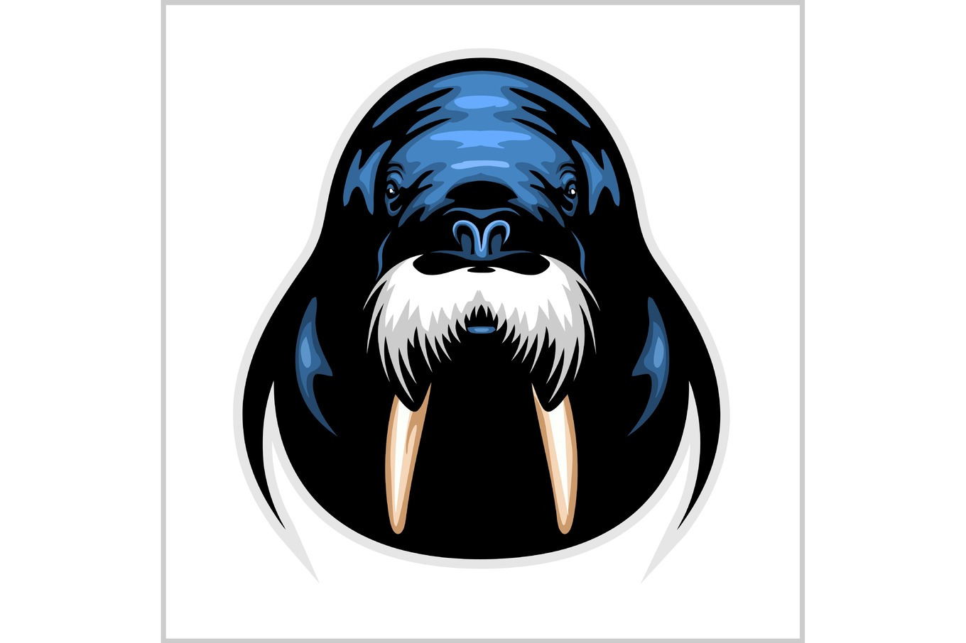 Vector Walrus logo template for sport teams, business etc., an Animal ...