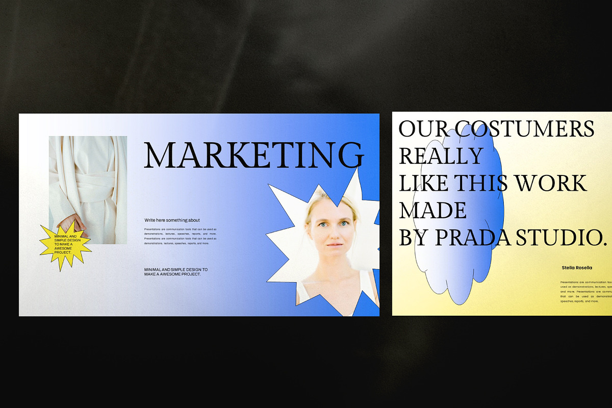 Prada -Media Kit Google Slides, a Presentation Template by Dirtytemp Studio