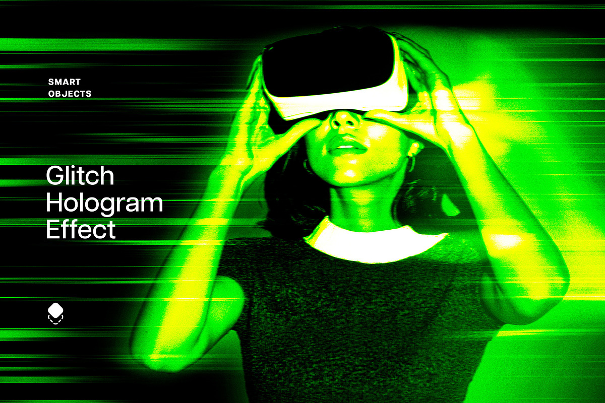 Glitchy Hologram Effect, a Layer Style Add-On by Design Squad