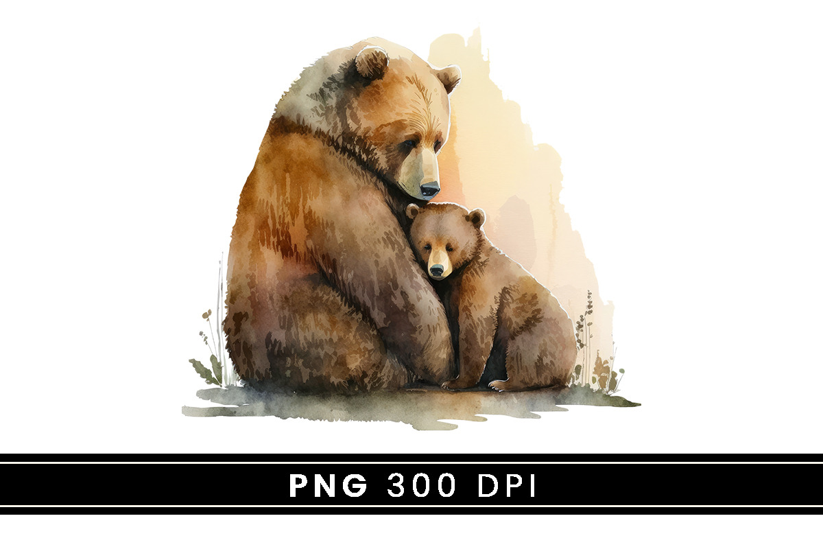 Watercolor Baby Animals with Mom, an Animal Illustration by Design Scotch