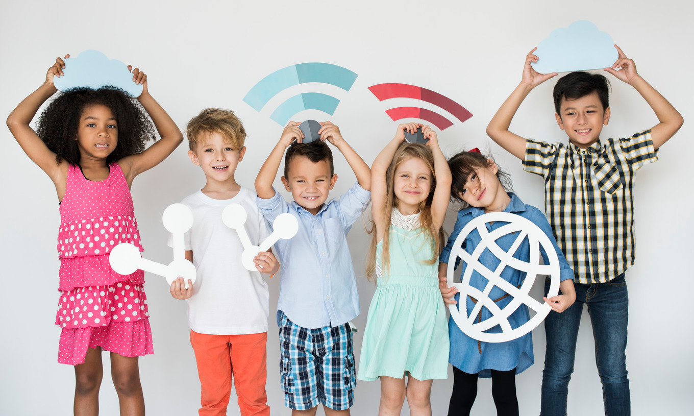 Kids shoot featuring studio, technology, and holding | People Images ...