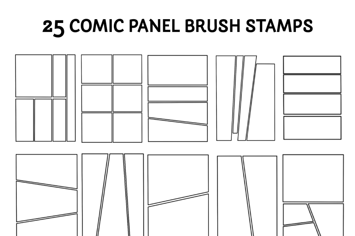 20+ Comic Panel Layout Brushes for Procreate