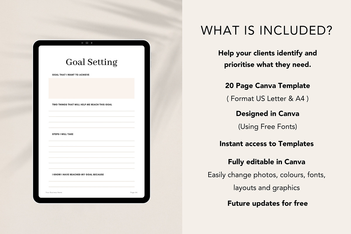 Coaching Vision & Goal Setting Canva, a Brochure Template by DeeBeeDesign