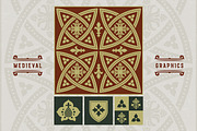Middle Ages Ornament Set, a Decorative Illustration by Retro Graphics