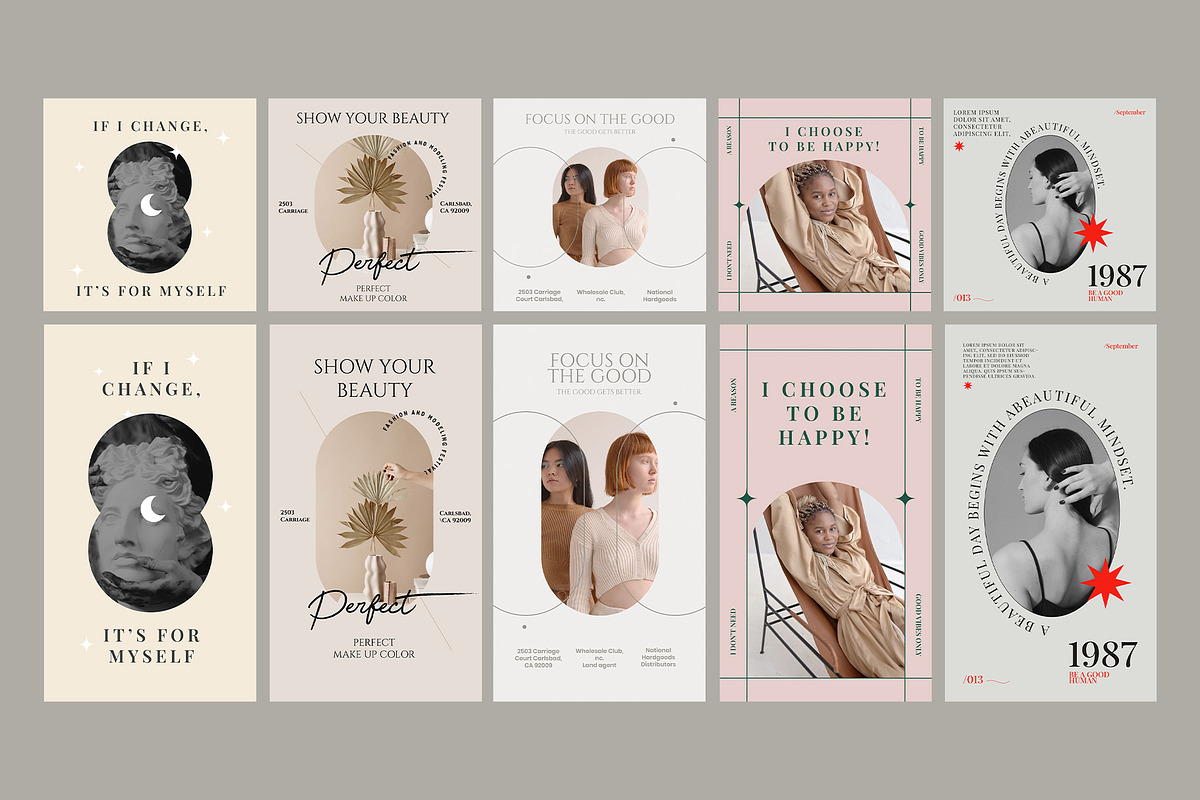 Elegant Instagram Posts and Stories, a Social Media Template by Pixflow ...