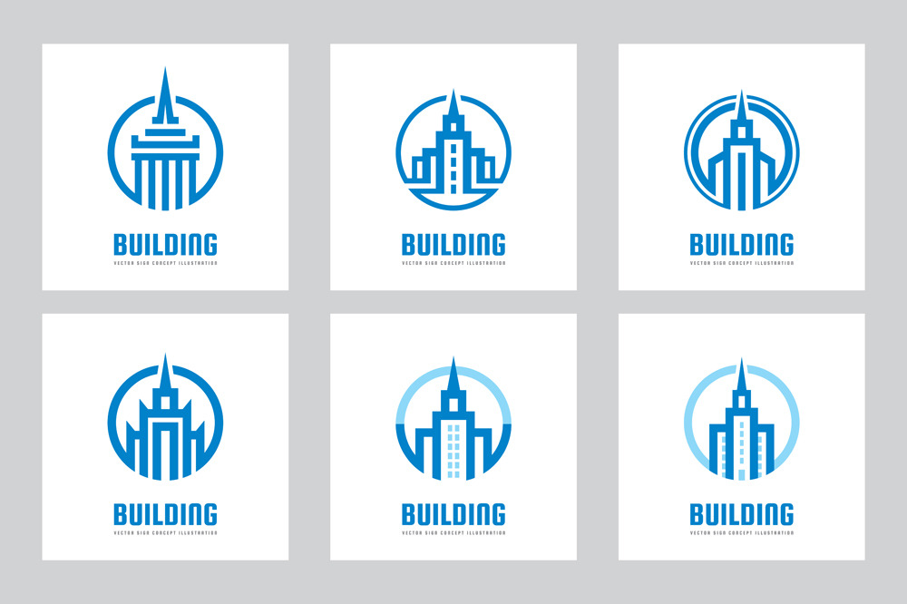 Building Architecture Logo Set, a Branding & Logo Template by serkorkin