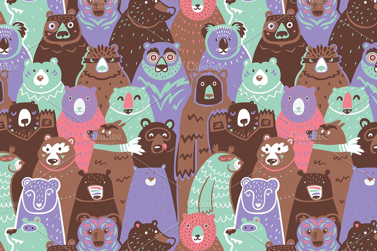 Amazing animals, a Pattern Graphic by PenguinHouse | Creative Market