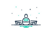 Flight plan icon, an Outline Icon by Creative priyanka