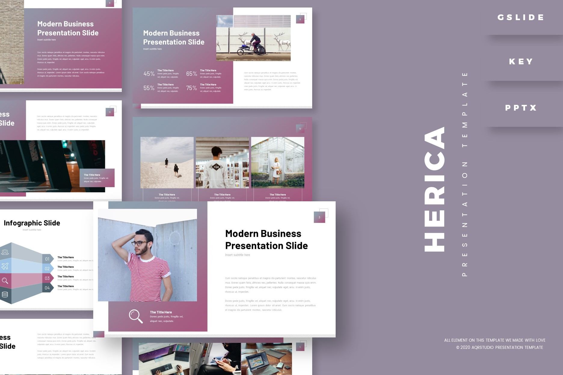 Herica - Presentation Template, a Presentation Template by AQR Studio
