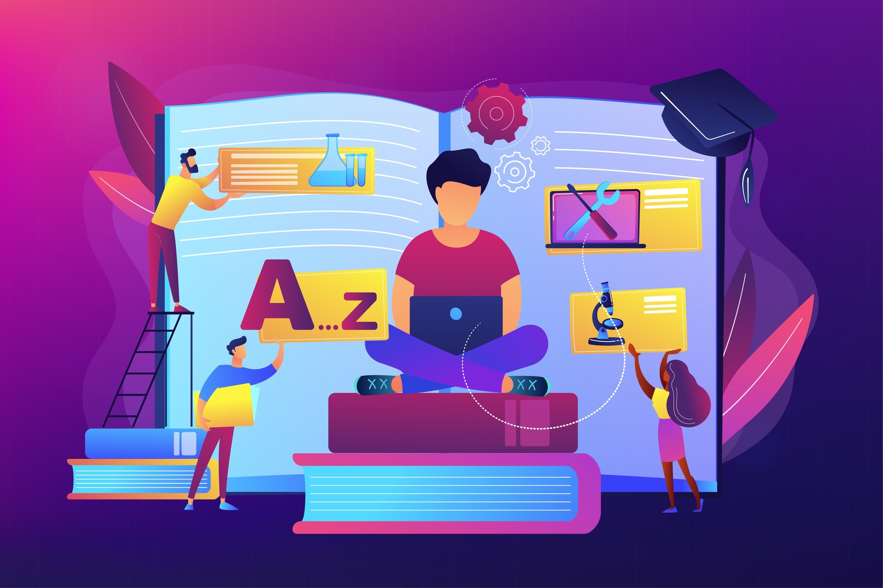 Personalized learning concept vector | Education Illustrations ...