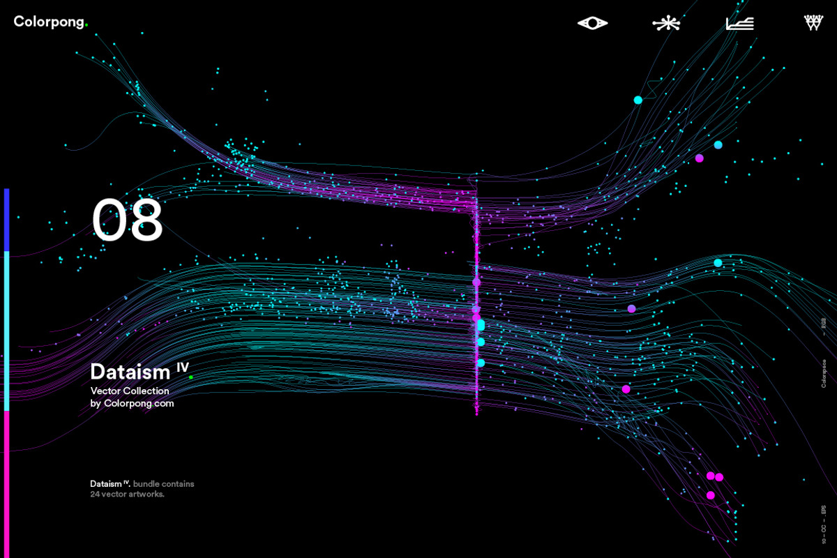 Dataism IV - Vector bundle, a Technology Illustration by Colorpong