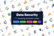 100 Isometric Data Security Icons