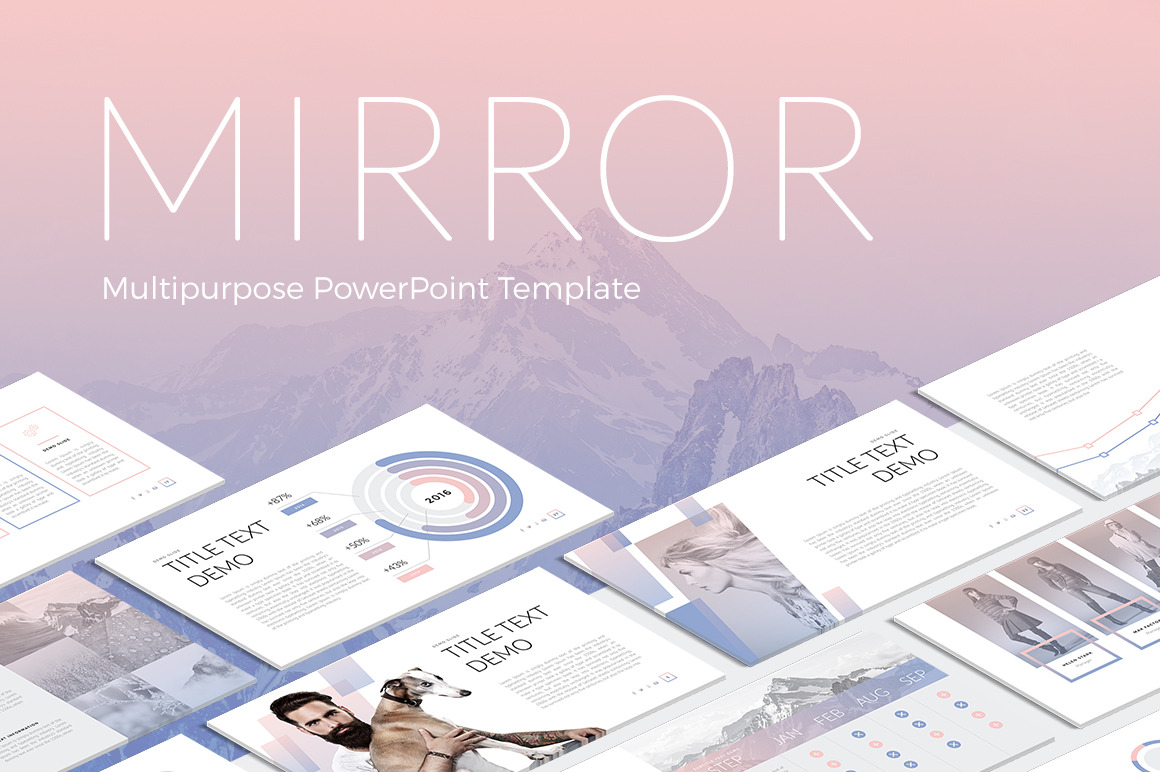 Mirror Modern PowerPoint Template, a Presentation Template by HiSlide.io