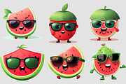 Cute kawaii watermelon png, a Food Illustration by Shahjahangdb1