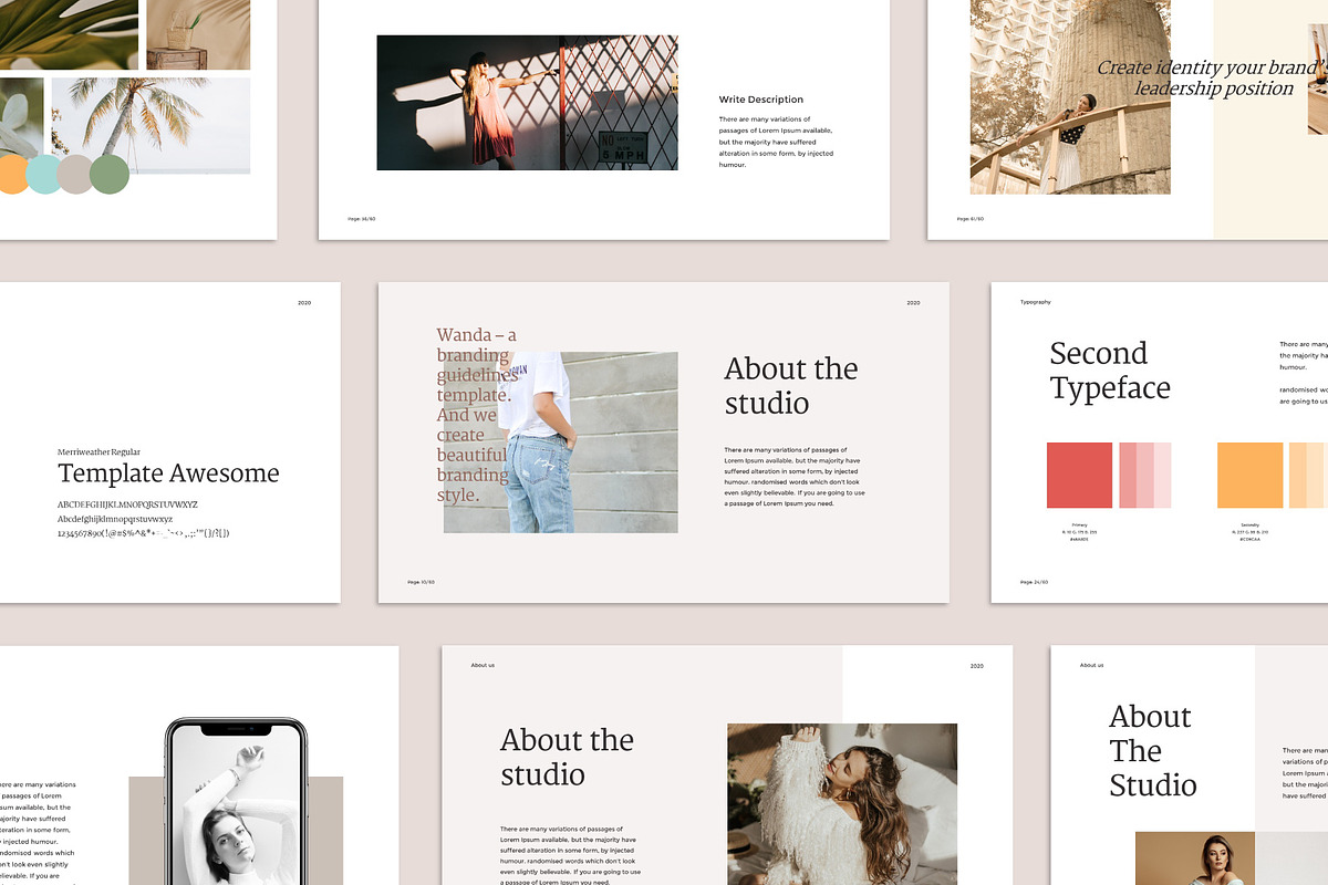Wanda Powerpoint Brand Guidelines, a Presentation Template by Rystudio