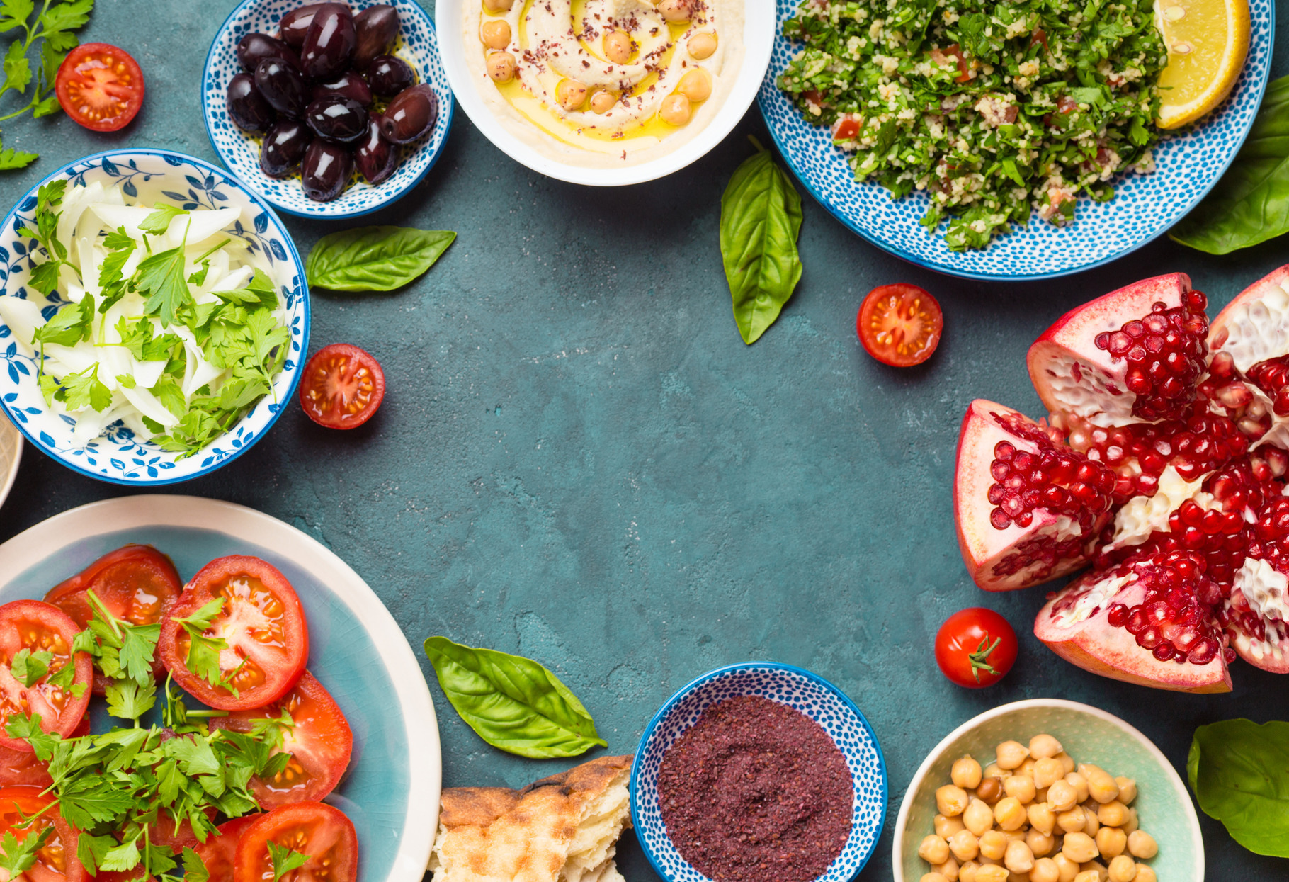 Middle eastern meze featuring arab, lebanese, and meze, a Food & Drink ...