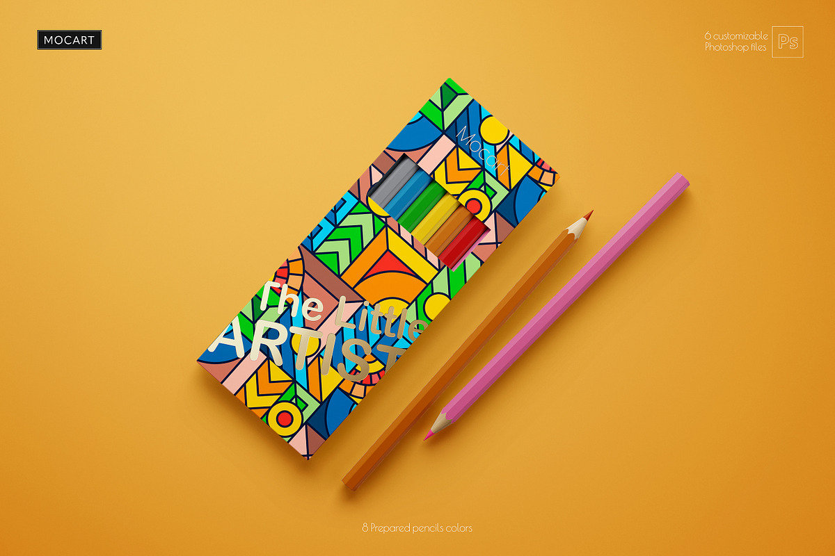 Color Pencils Mockup Set, a Pens & Pencil Mockup by Mocart