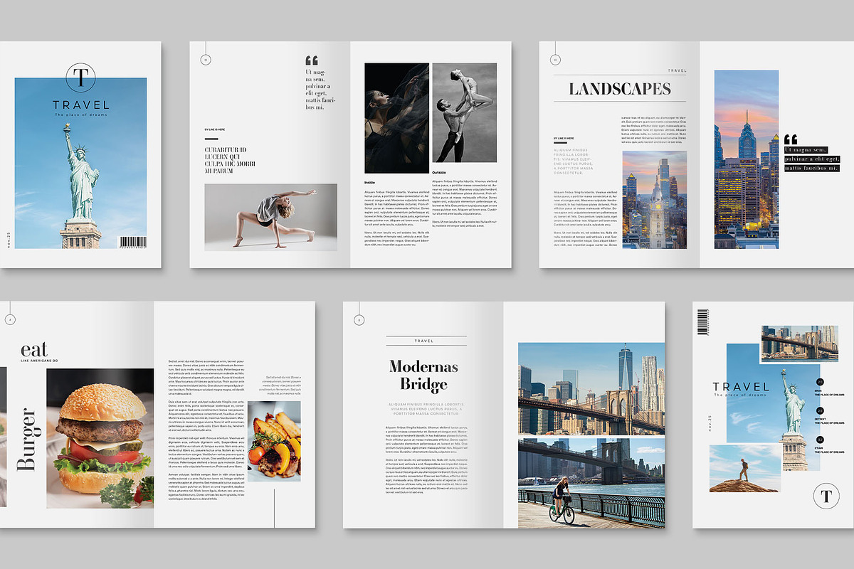 Minimal Magazine Template, a Magazine Template by BrandPacks