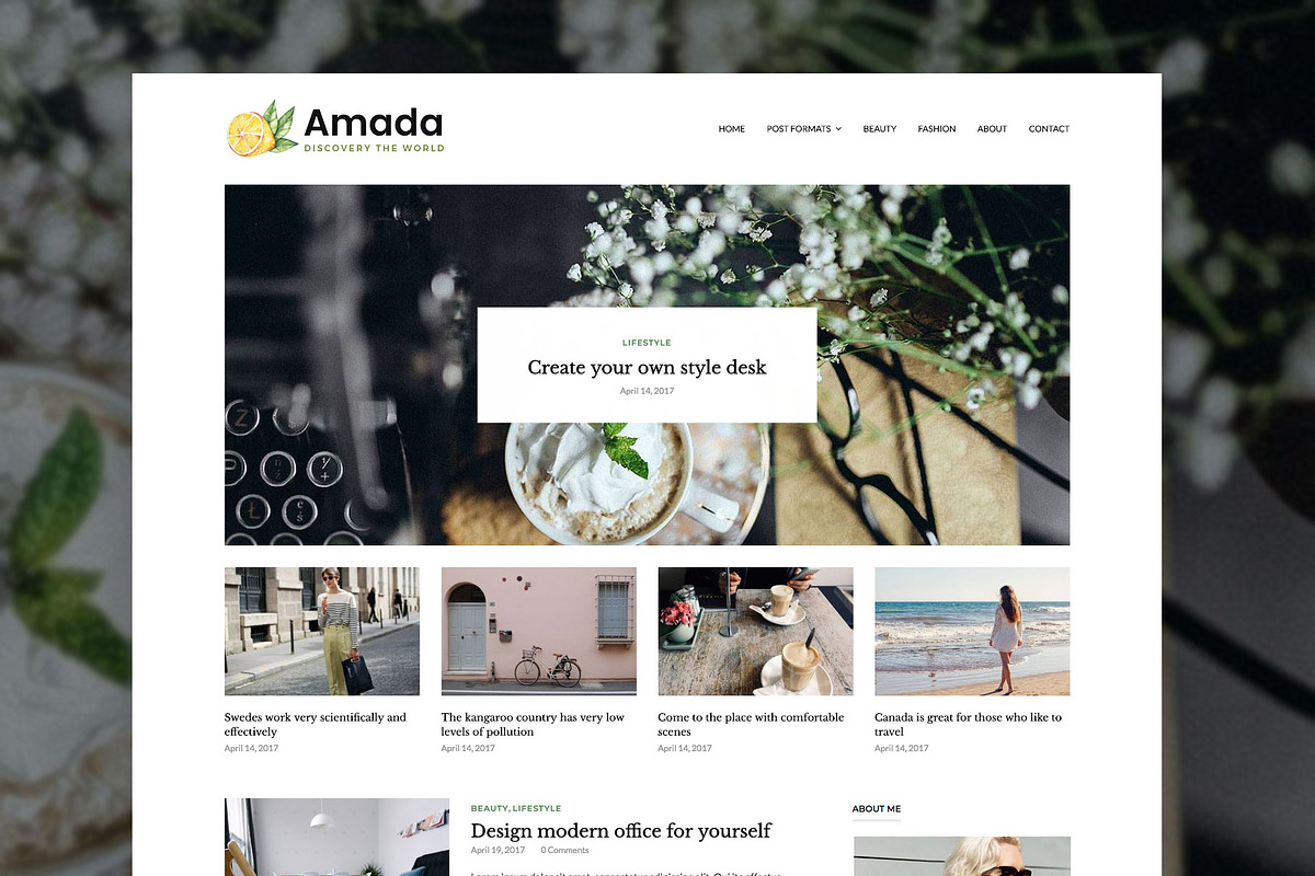 Amada - Travel & Lifestyle Blog, a WordPress Template by EasyBlog Themes