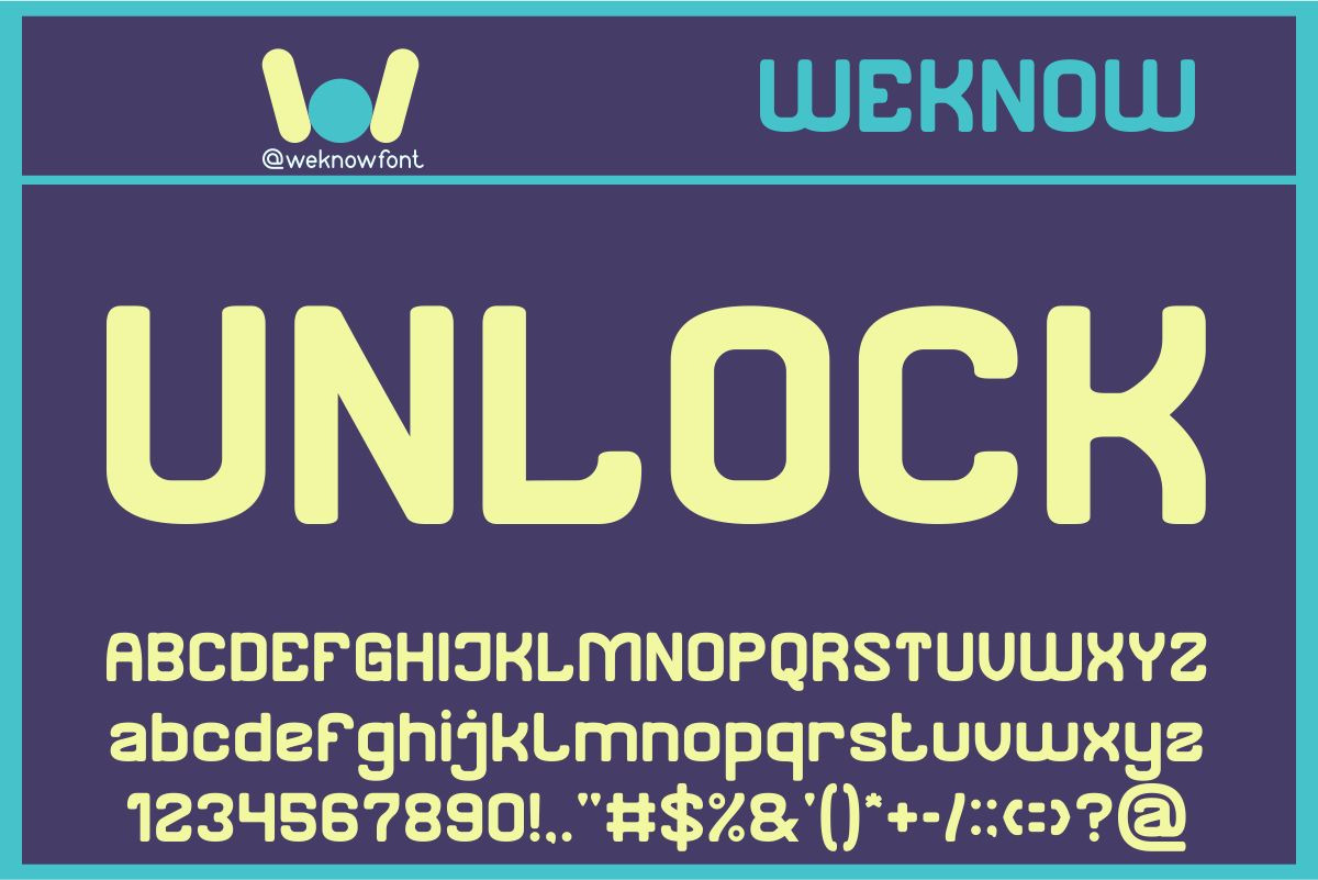Unlock font