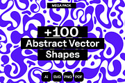 +100 Abstract decorative vector shapes