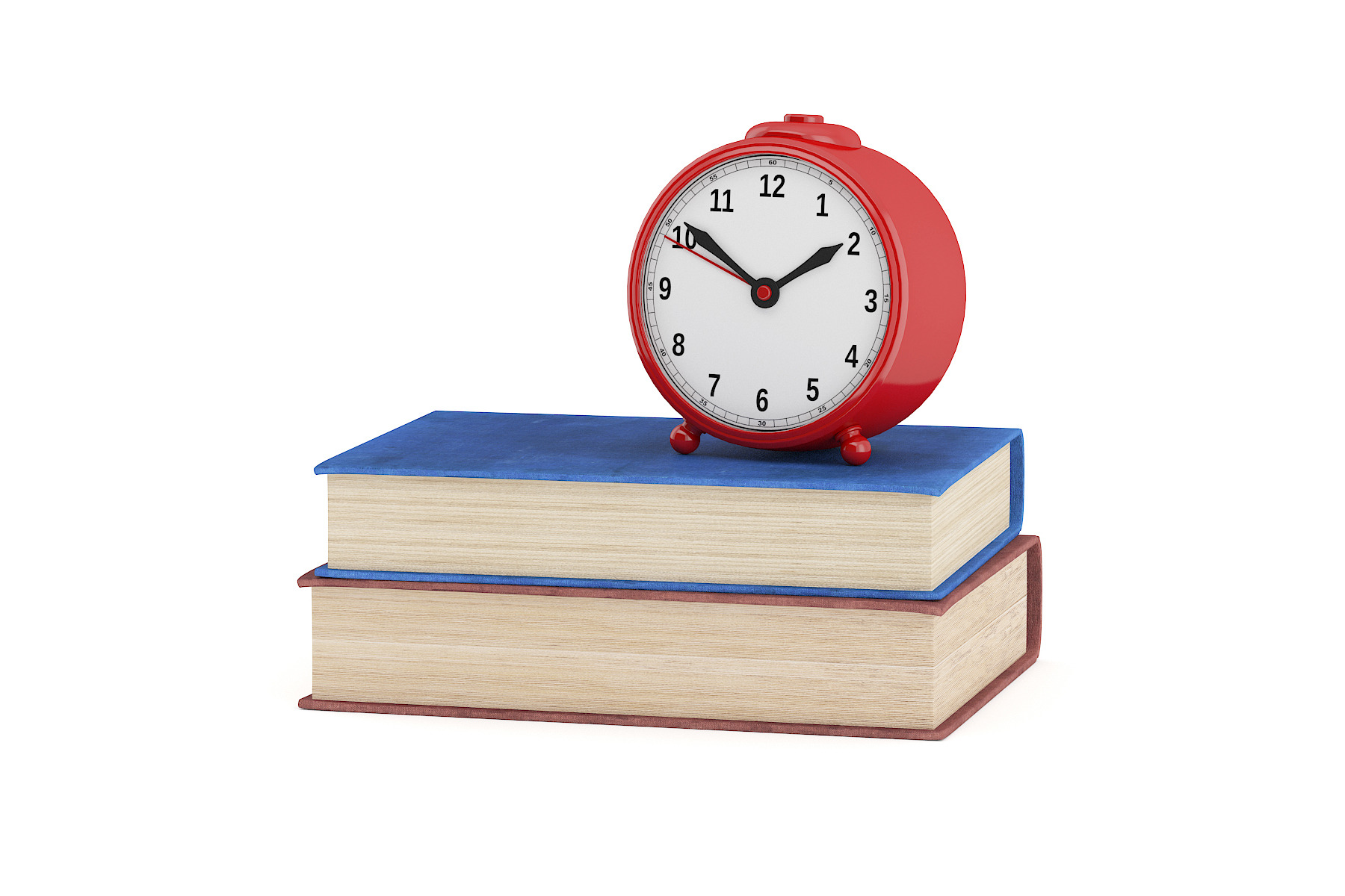 Clock and Two Books, an Object 3D Model by CGAxis | Creative Market