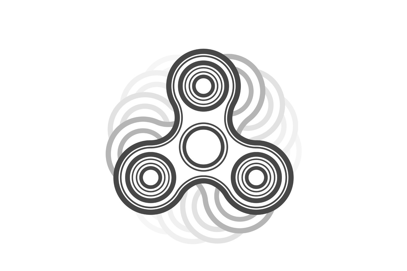 Fidget spinner line vector icon., an Outline Icon by Visual Generation