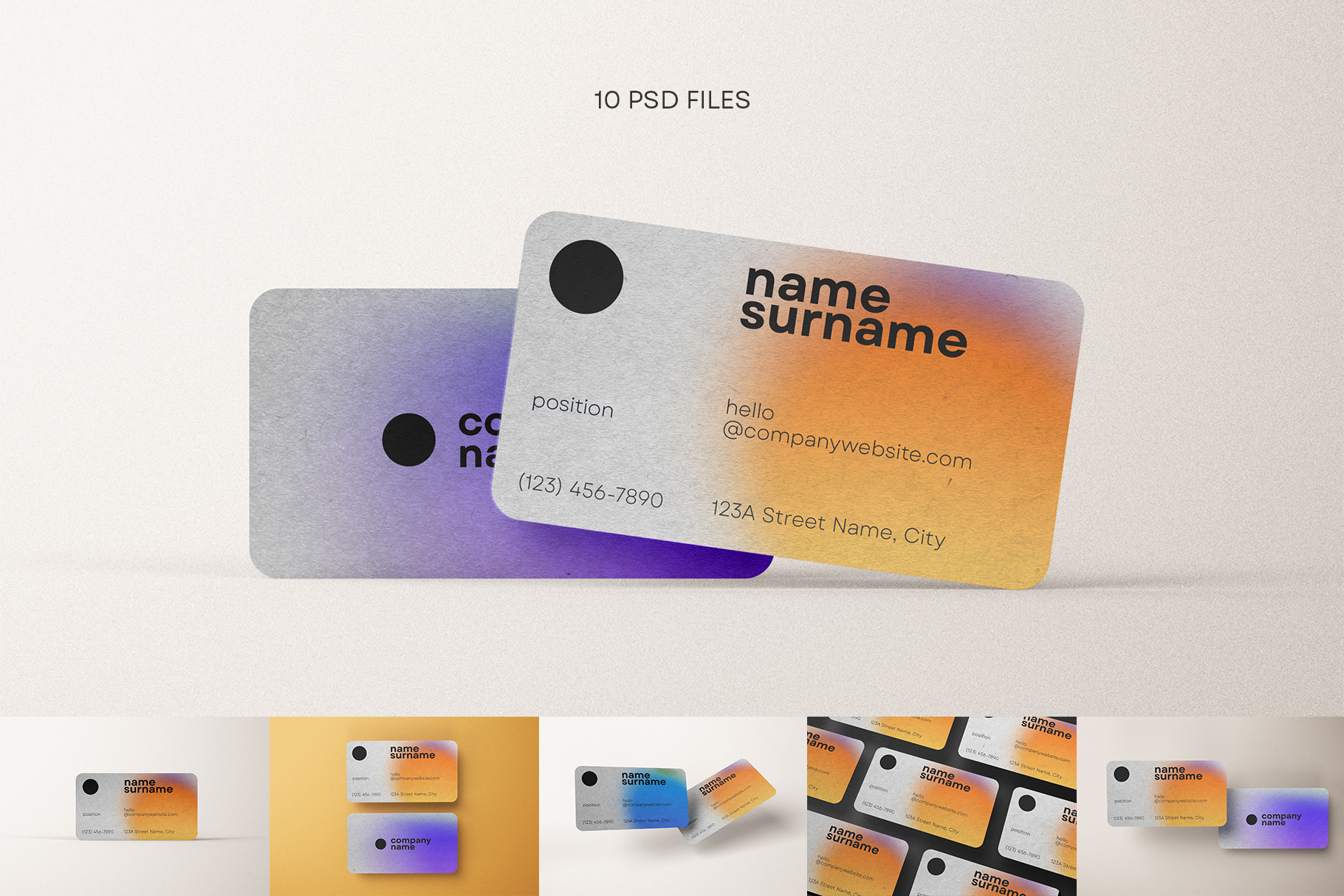 Rounded Corner Business Card Mockup