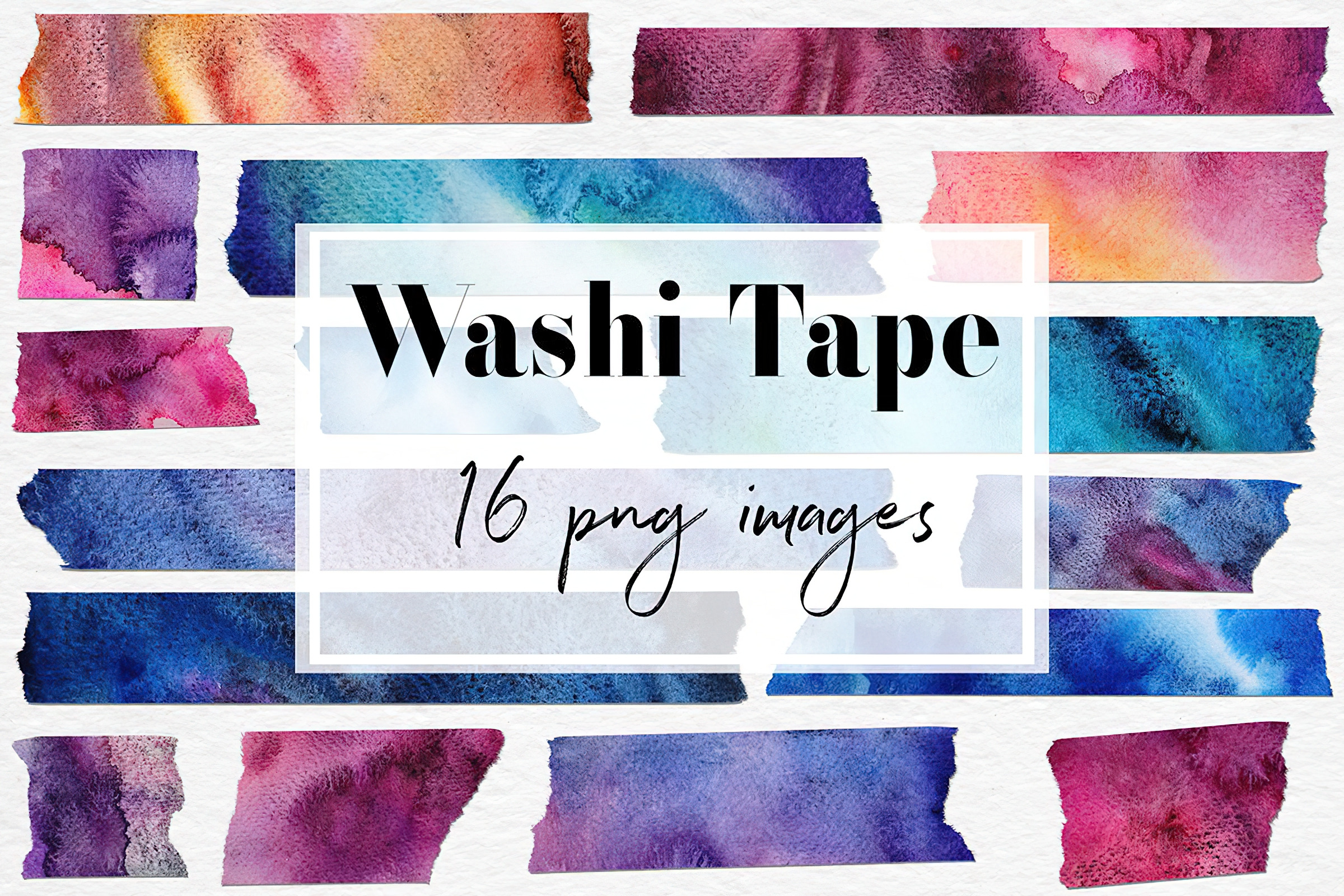 Watercolor Washi Tape Clipart | Graphics ~ Creative Market