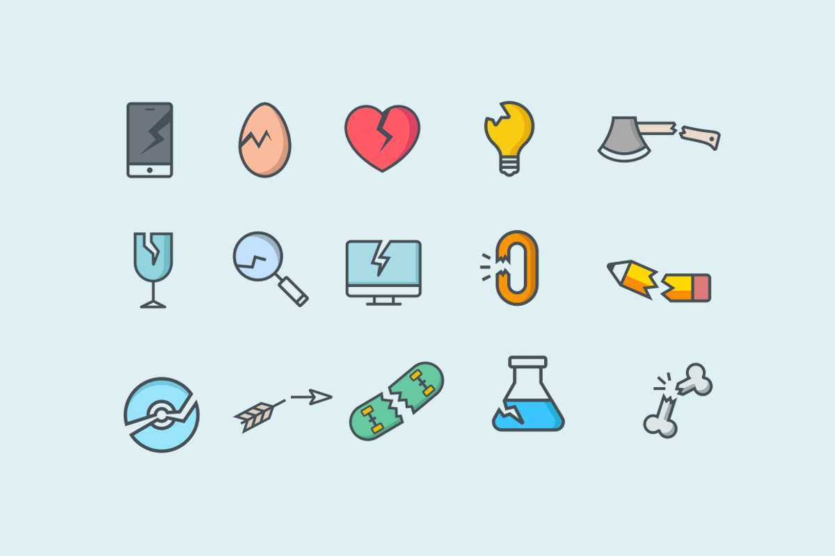 15 Broken Icons, an Icon by Creative VIP